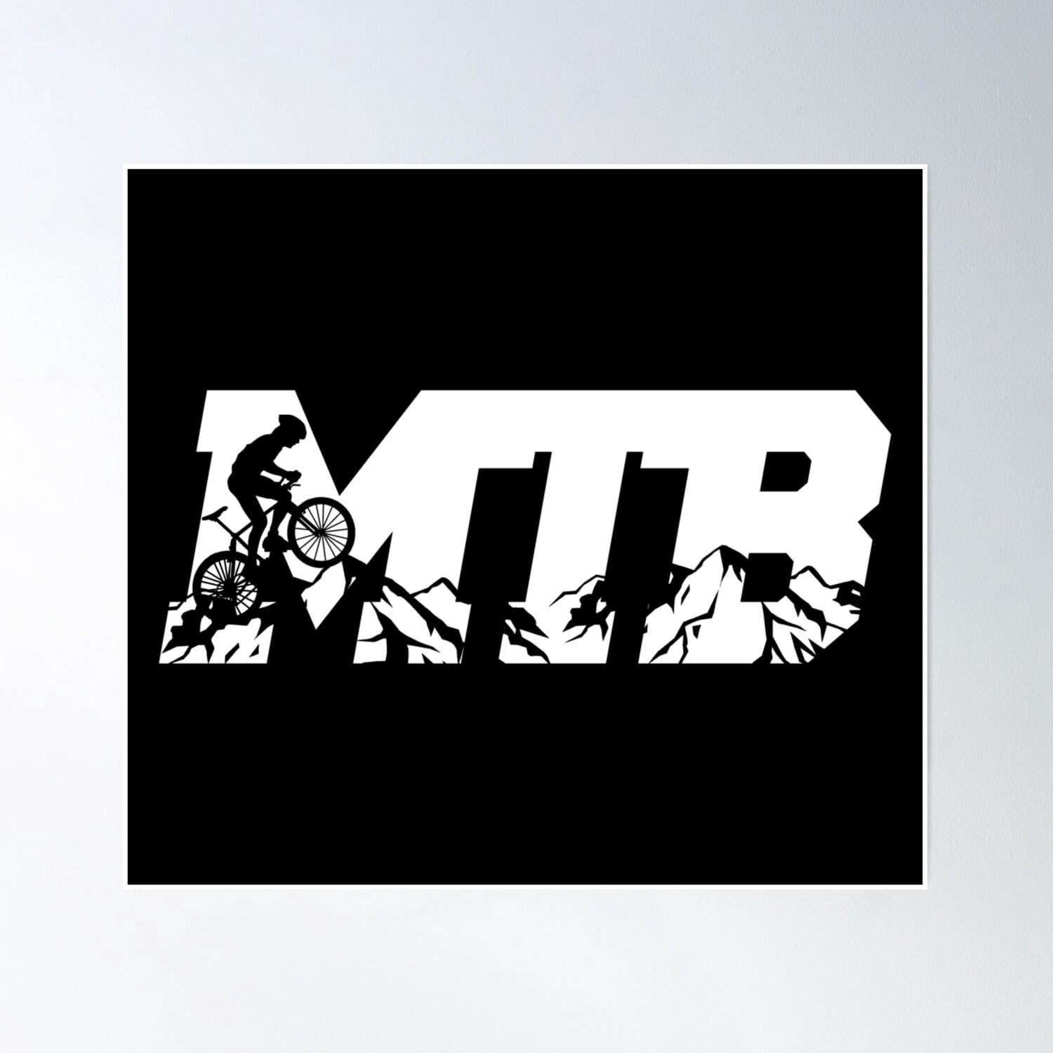 Bloom Theory Mtb For Mountain Bikers Poster Wall Art, Modern Wall Decor ...