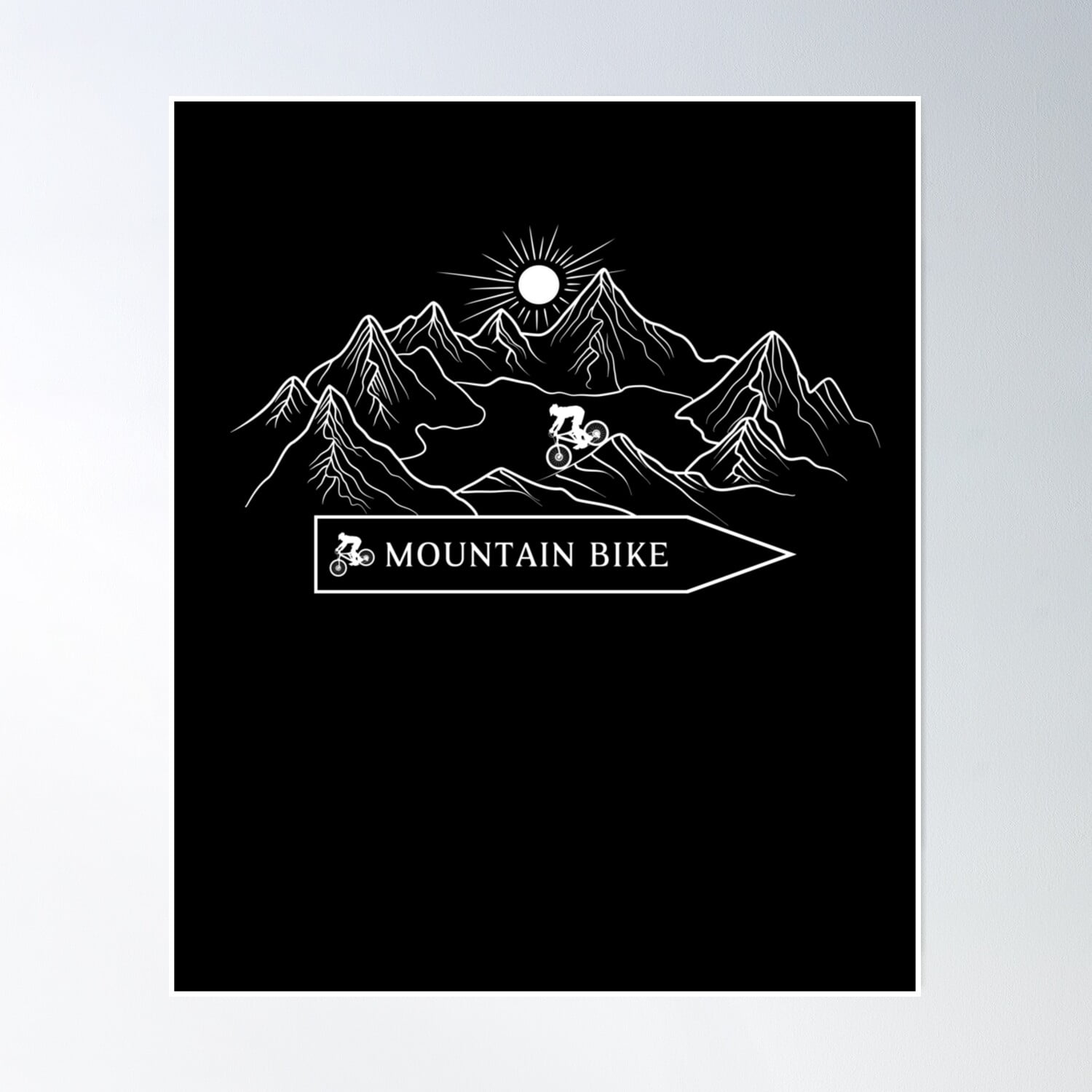 Bloom Theory Mtb Way Sign Fall Line Downhill Mountain Biking Poster ...