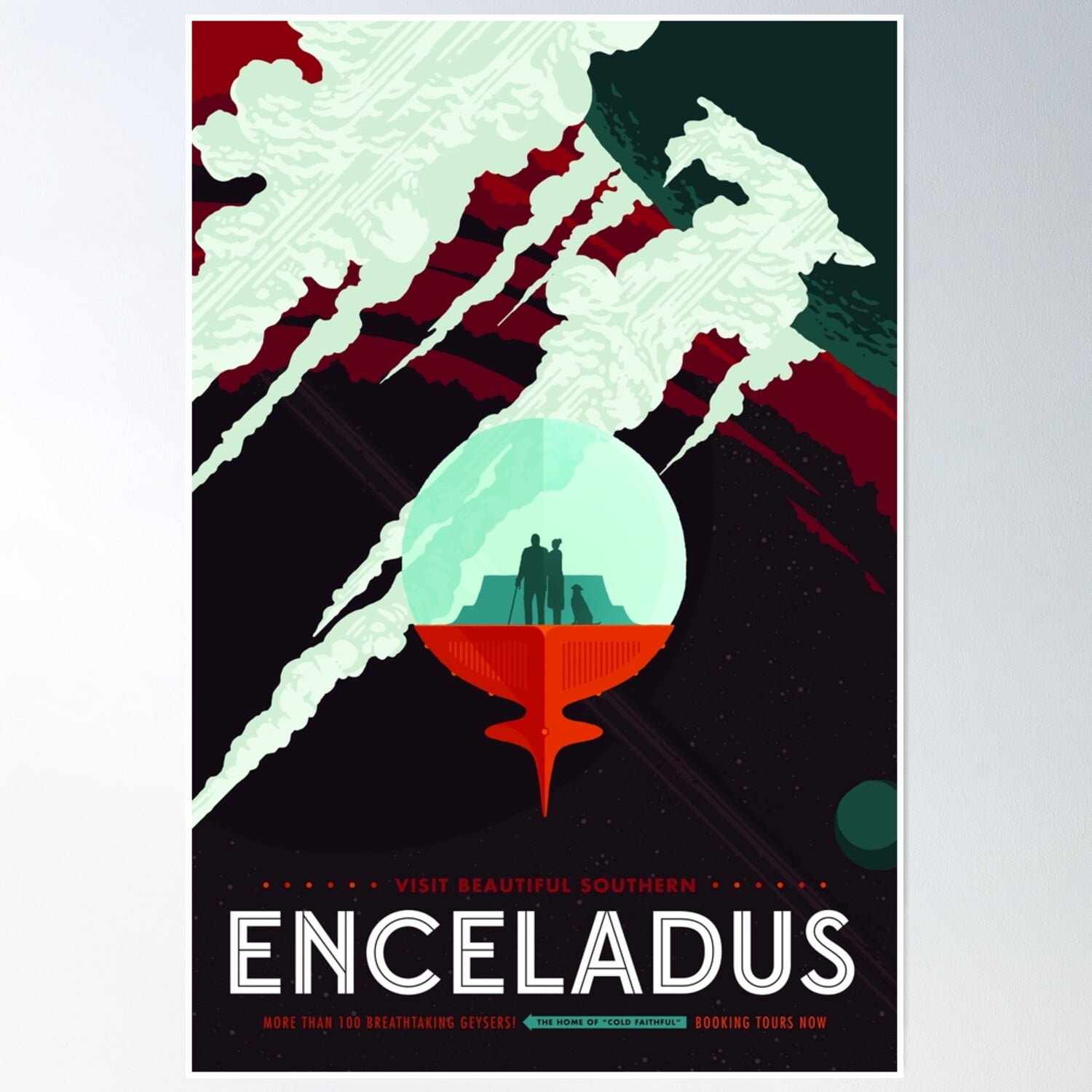 Bloom Theory Nasa/Jpl Visions Of The Future- Enceladus Poster Wall Art ...