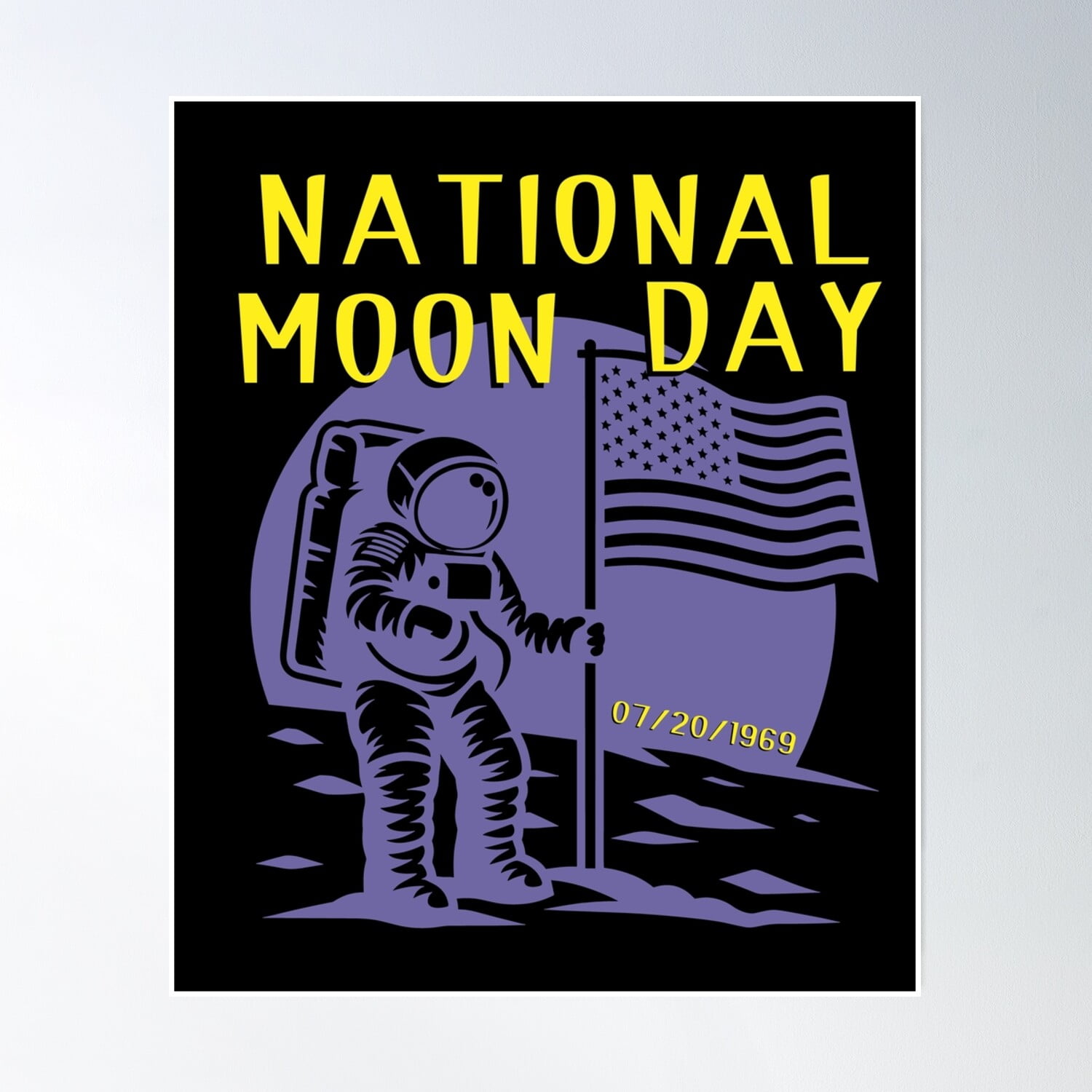Bloom Theory National Moon Day Poster Wall Art, Modern Wall Decor ...