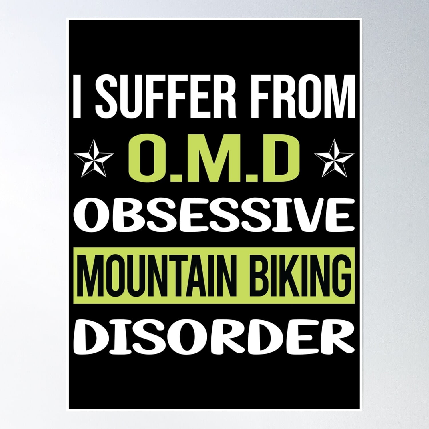 Bloom Theory Obsessive Love Mountain Biking Mtb Poster Wall Art, Modern ...