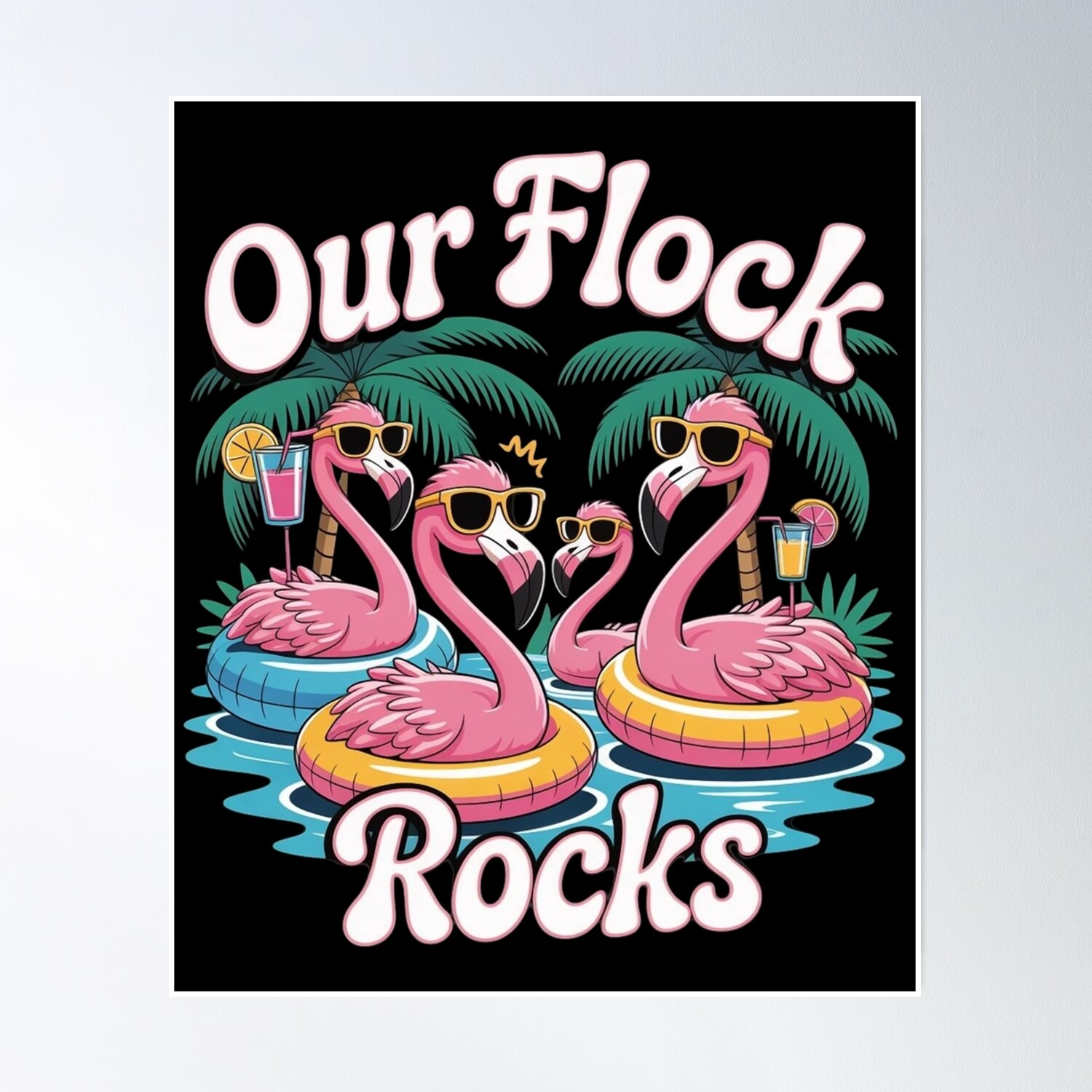Bloom Theory Our Flock Rocks Poster Wall Art, Modern Wall Decor, 12x18 ...