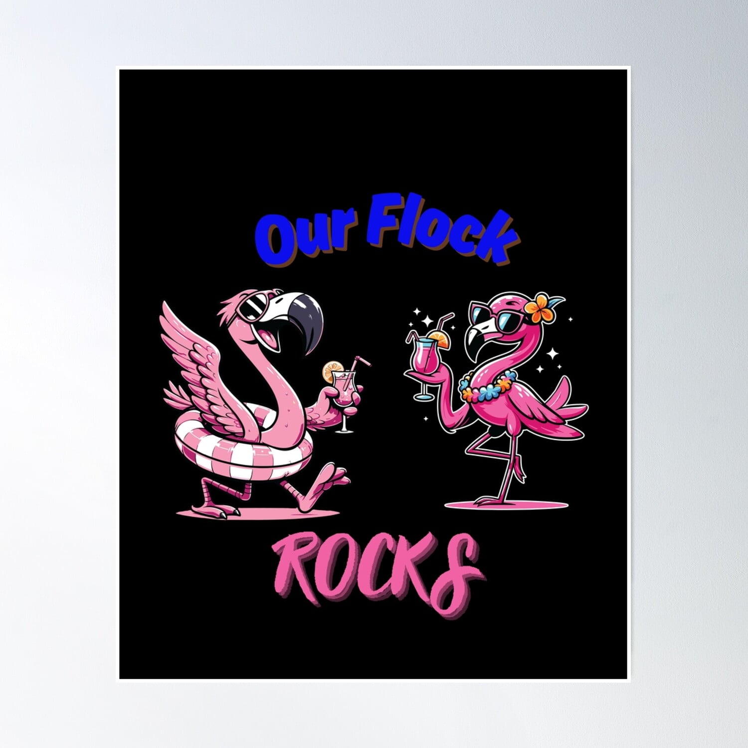 Bloom Theory Our Flock Rocks Poster Wall Art, Modern Wall Decor, 12x18 ...
