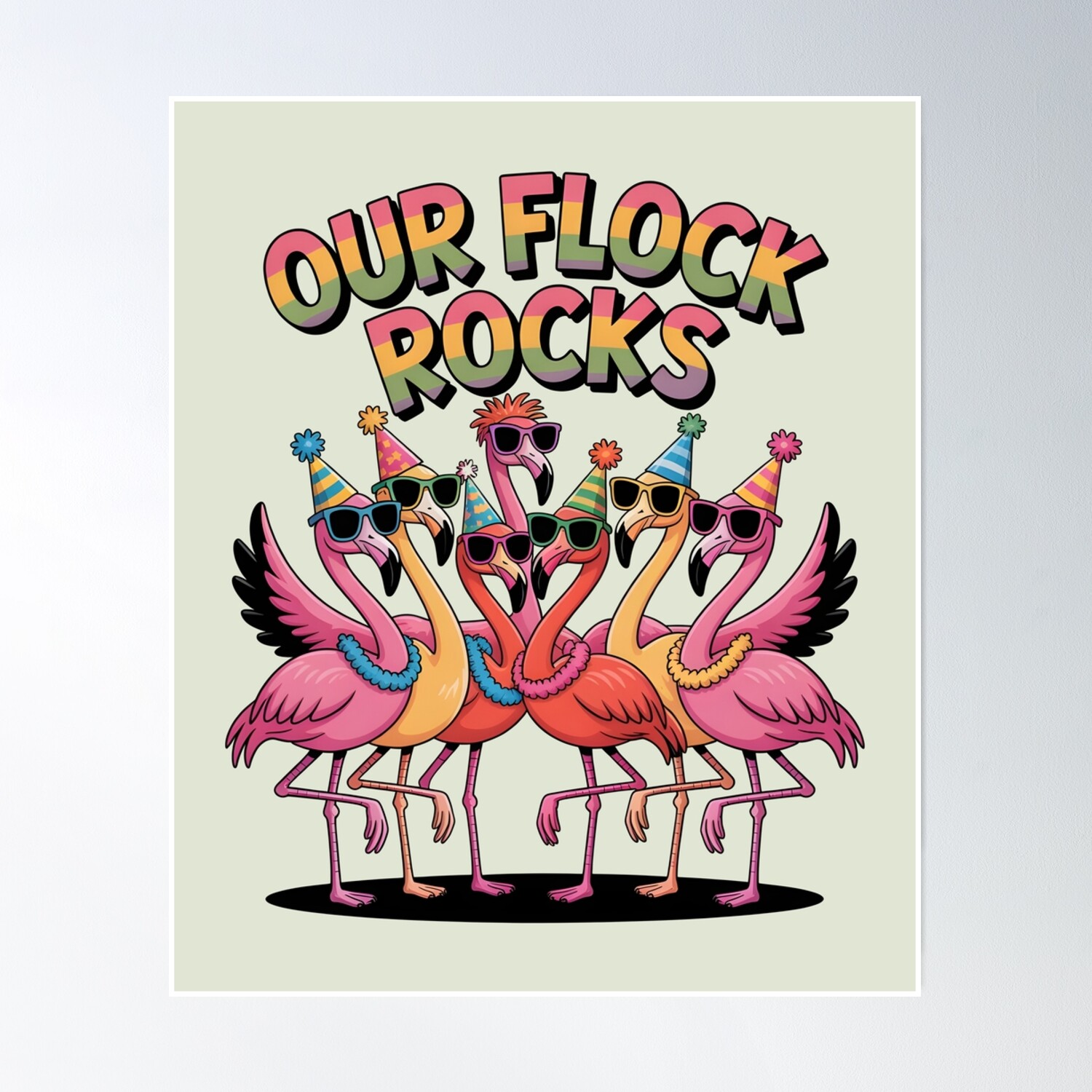 Bloom Theory Our Flock Rocks Poster Wall Art, Modern Wall Decor, 12x18 ...