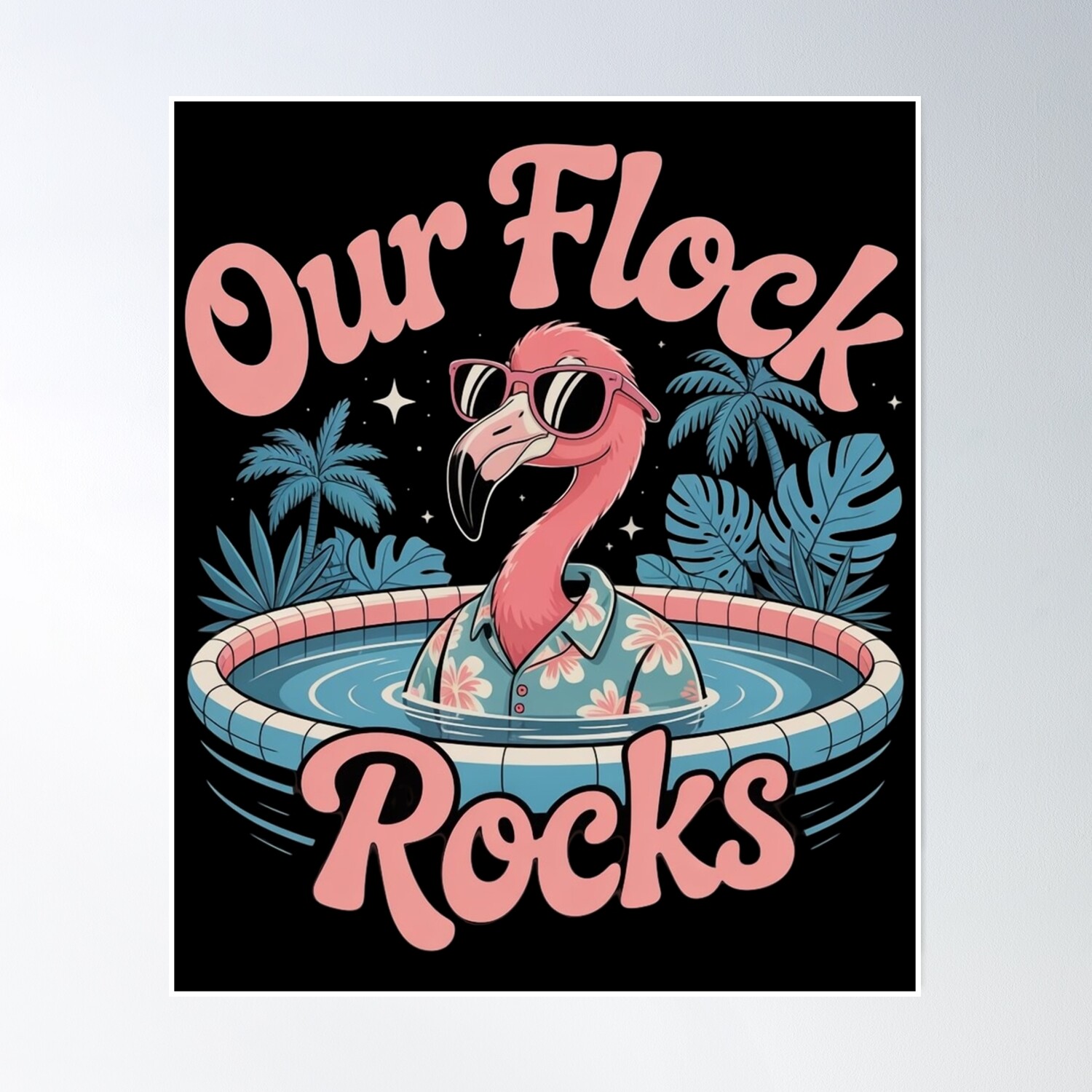 Bloom Theory Our Flock Rocks Poster Wall Art, Modern Wall Decor, 24x36 ...