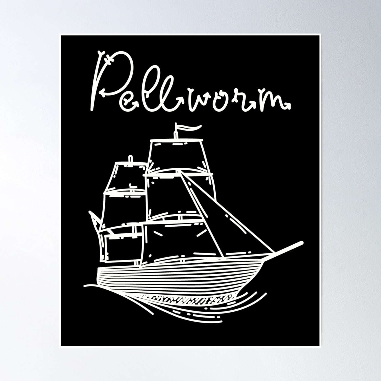Bloom Theory Pellworm Holiday North Sea Island With Sailing Ship Poster ...