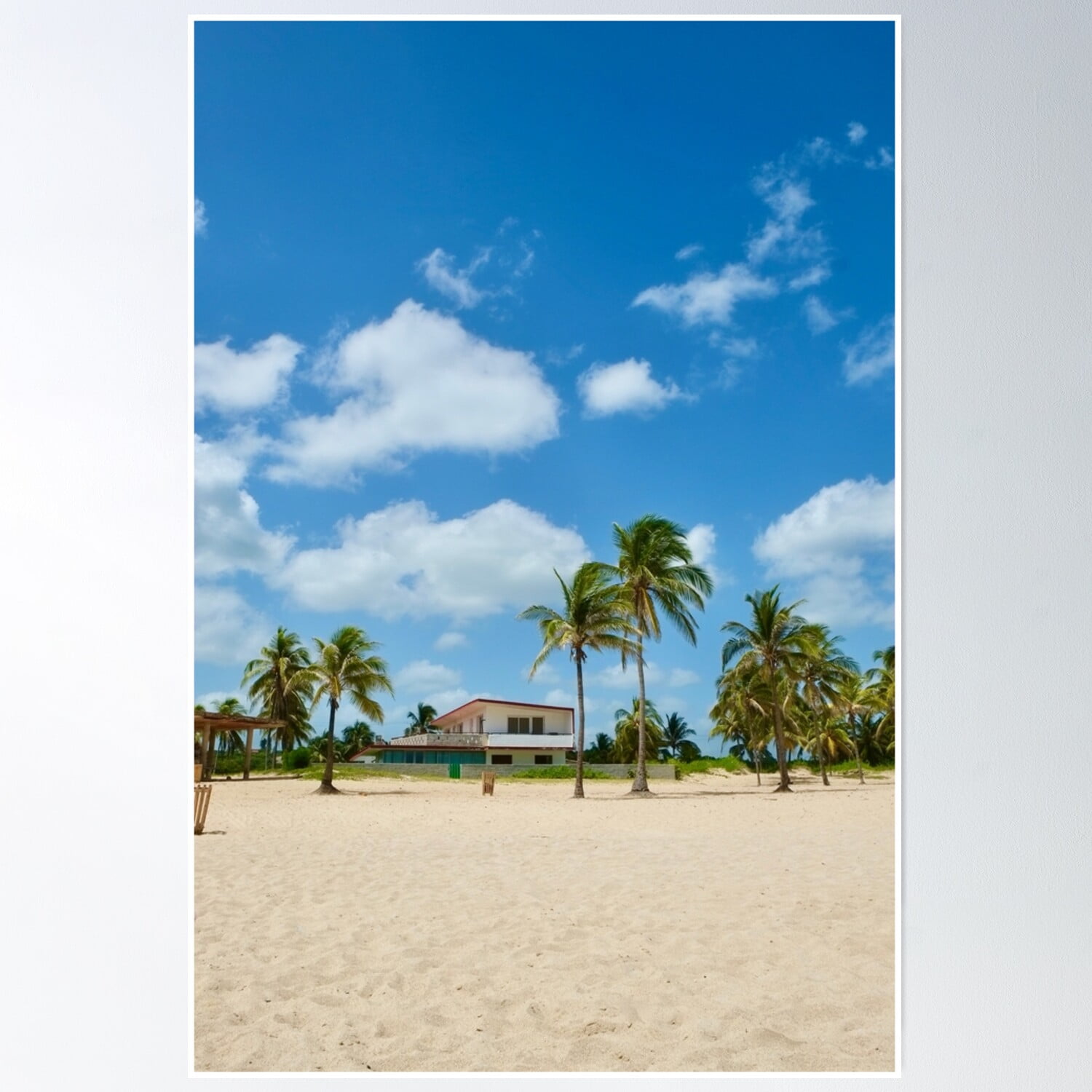 Bloom Theory Pretty Tropical Beach House Poster Wall Art, Modern Wall ...