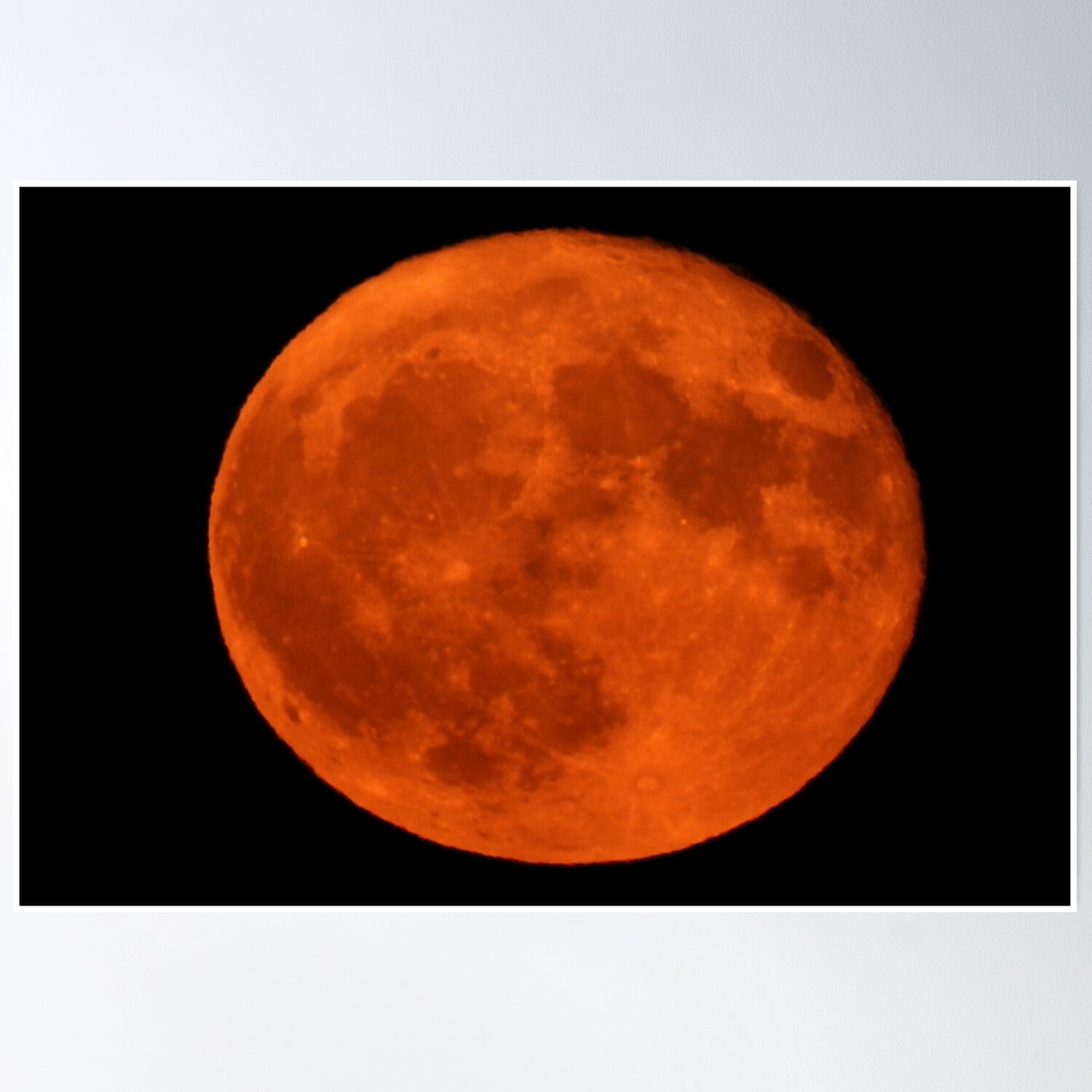 Bloom Theory Red Moon Poster Wall Art, Modern Wall Decor, 24x36 ...