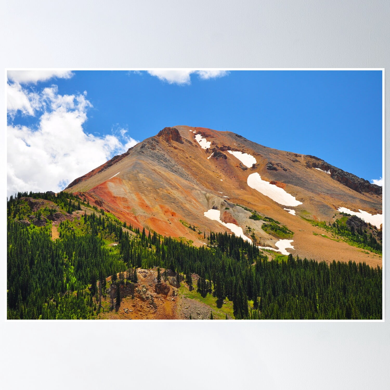 Bloom Theory Red Mountain #2 Poster Wall Art, Modern Wall Decor, 24x36 ...
