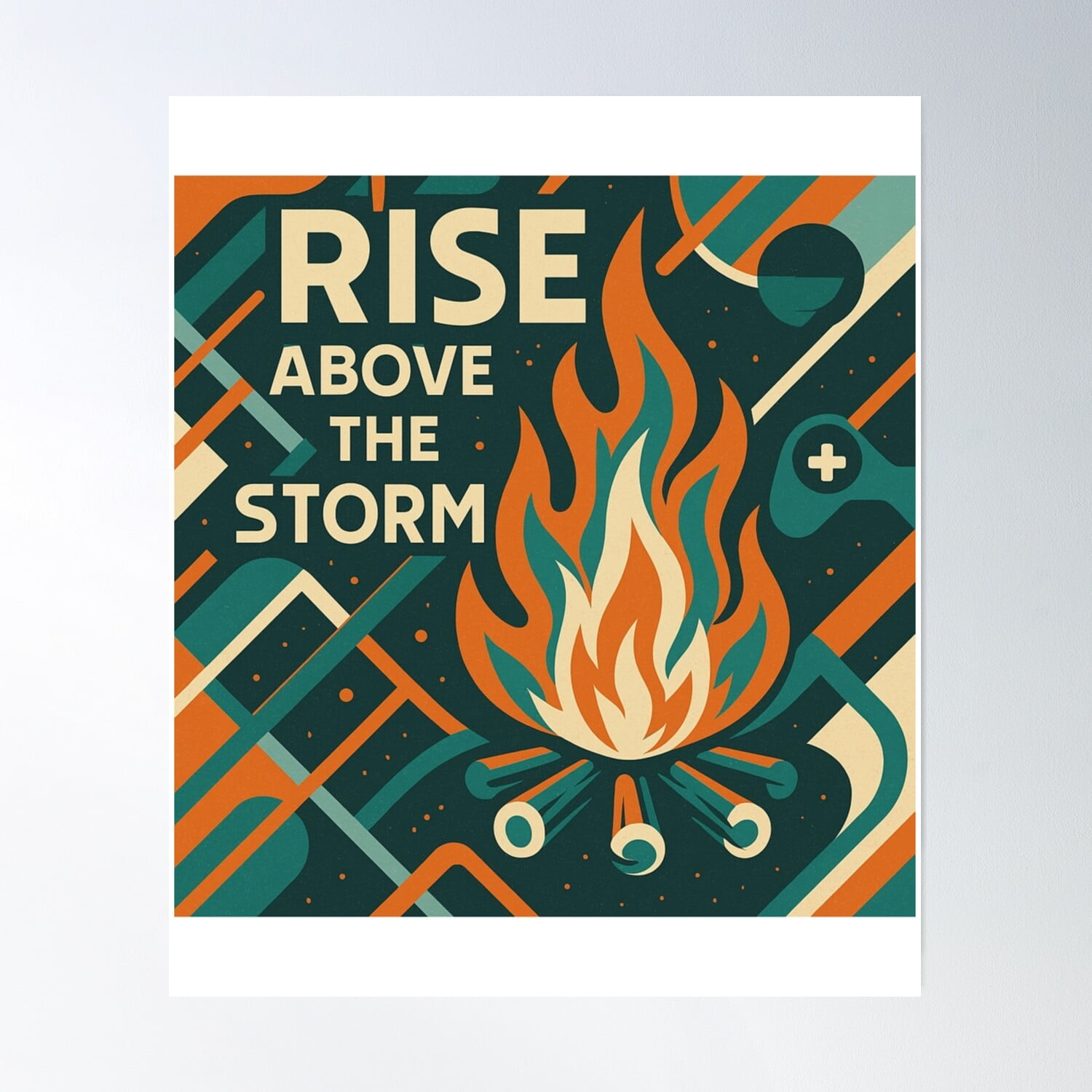 Bloom Theory Rise Above The Storm Poster Wall Art, Modern Wall Decor ...