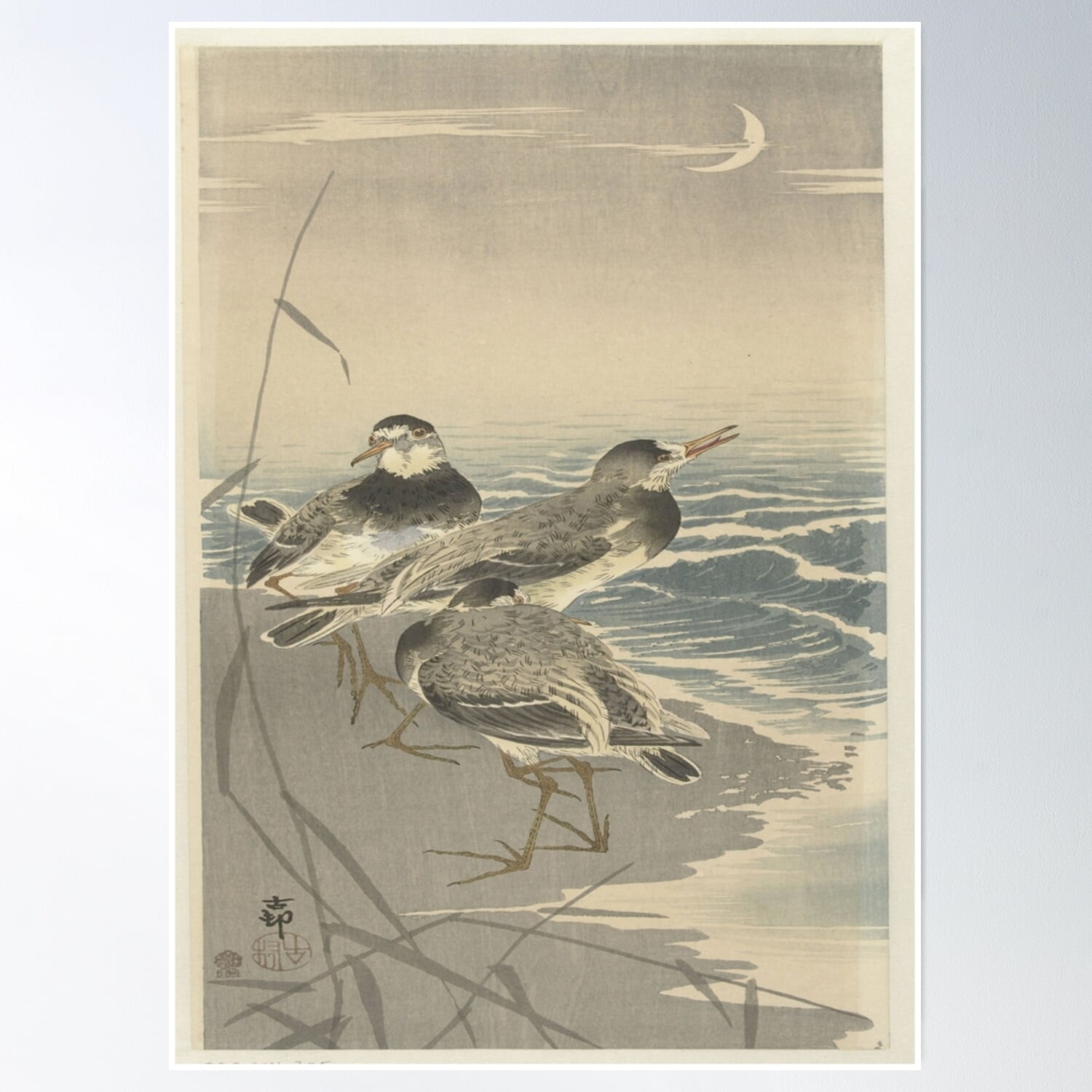Bloom Theory Sandpipers At Sickle Moon Poster Wall Art, Modern Wall ...
