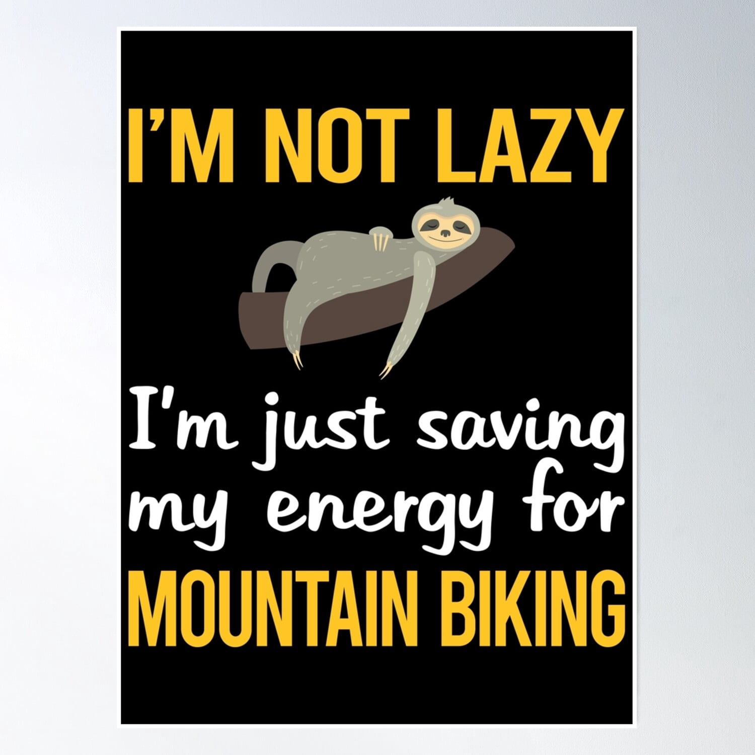 Bloom Theory Saving Energy Mountain Biking Mtb Poster Wall Art, Modern ...