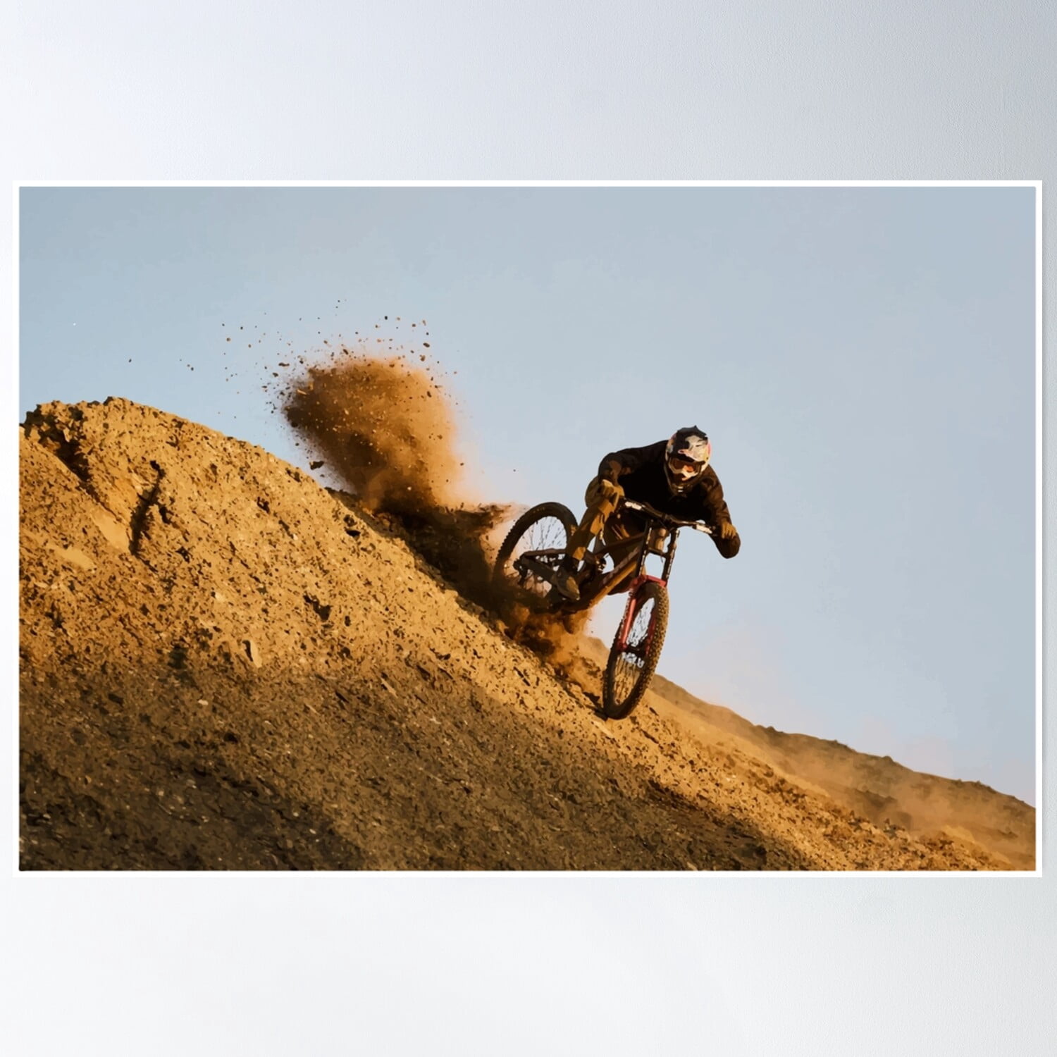 Bloom Theory Simple Mountain Bike Poster Wall Art, Modern Wall Decor ...
