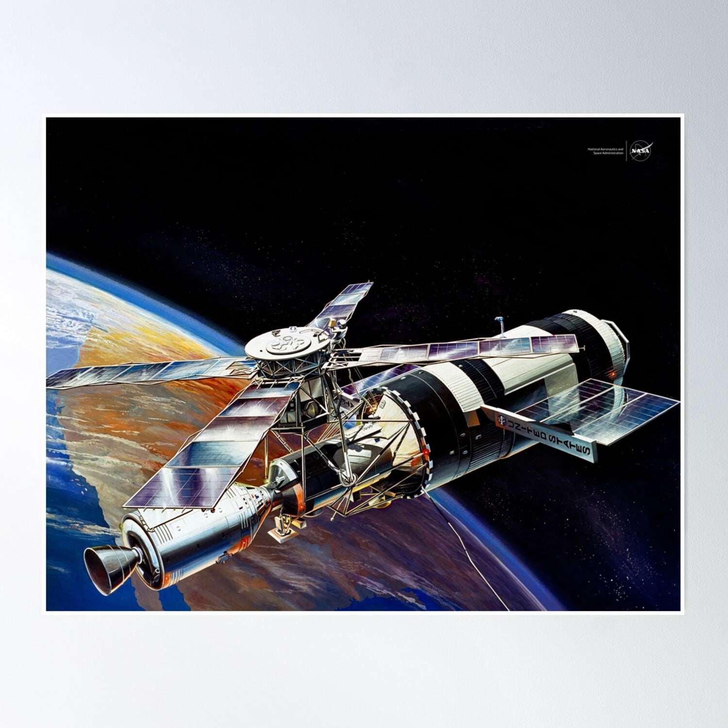 Bloom Theory Skylab Space Station Cluster - Concept Art Poster Wall Art ...