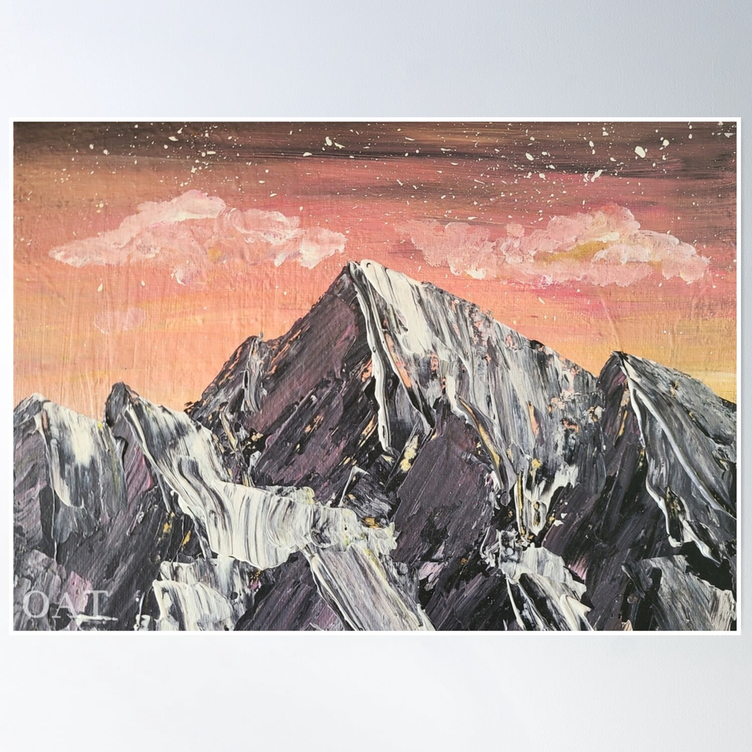 Bloom Theory Smokey Quartz Mountains Poster Wall Art, Modern Wall Decor ...