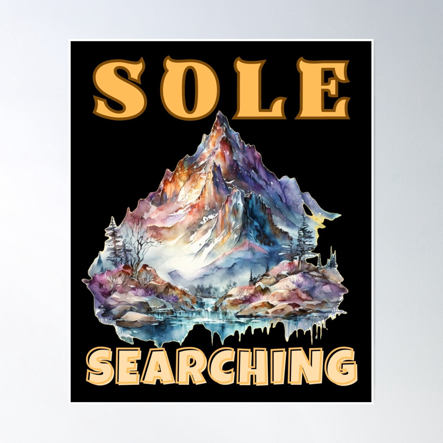 Bloom Theory Sole Searching. Majestic Mountains Poster Wall Art, Modern ...