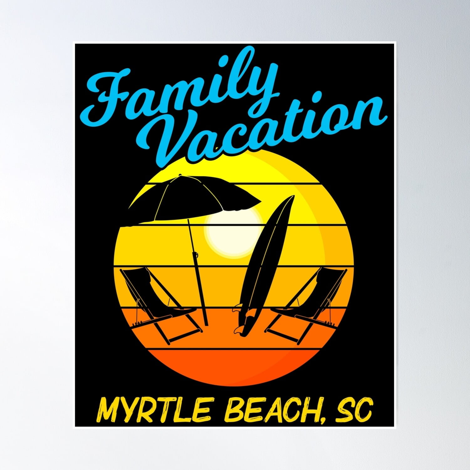 Bloom Theory South Carolina Family Vacation Myrtle Beach Design Poster ...