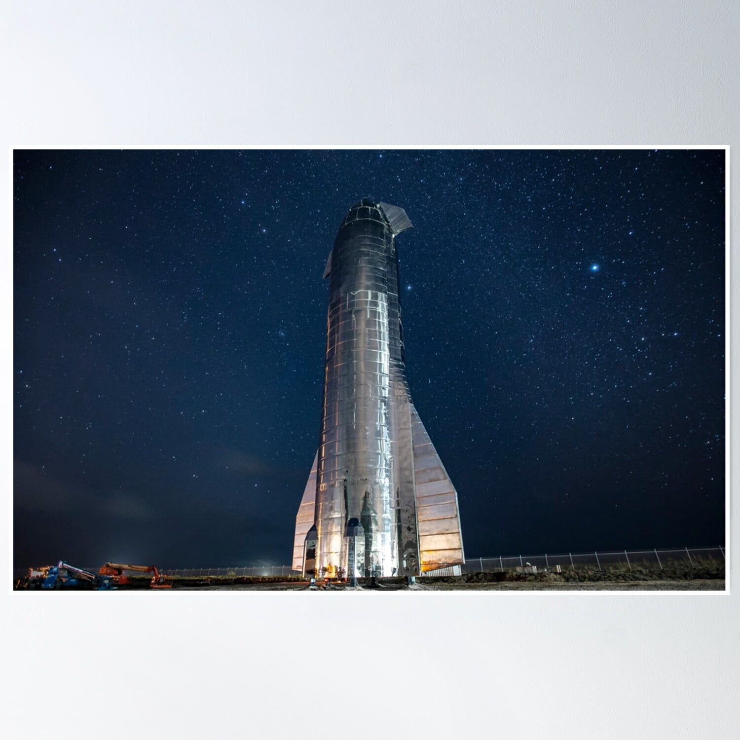 Bloom Theory Spacex Starship At Night (8K Resolution) Poster Wall Art ...