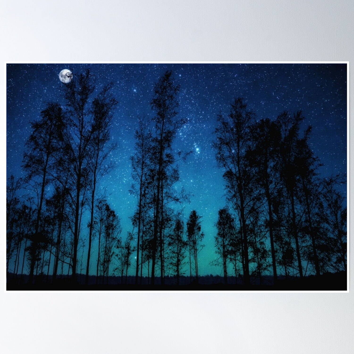 Bloom Theory Starry Starry Night Poster Wall Art, Modern Wall Decor ...