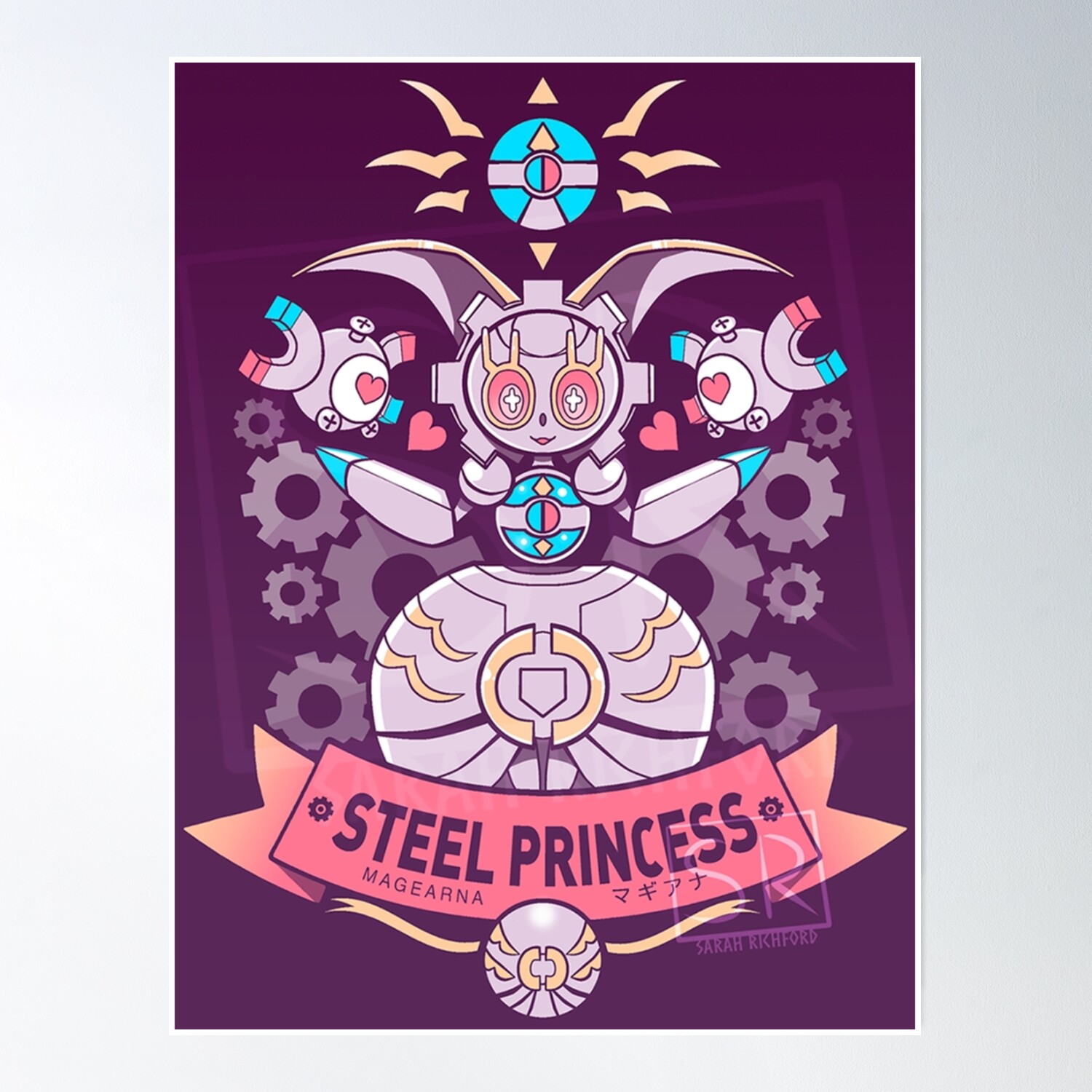 Bloom Theory "Steel Princess" Magearna Pokemon Sun & Moon Poster Wall ...