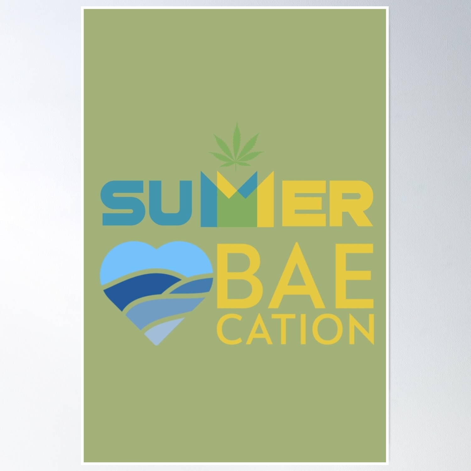 Bloom Theory Summer Baecation Poster Wall Art, Modern Wall Decor, 24x36 ...