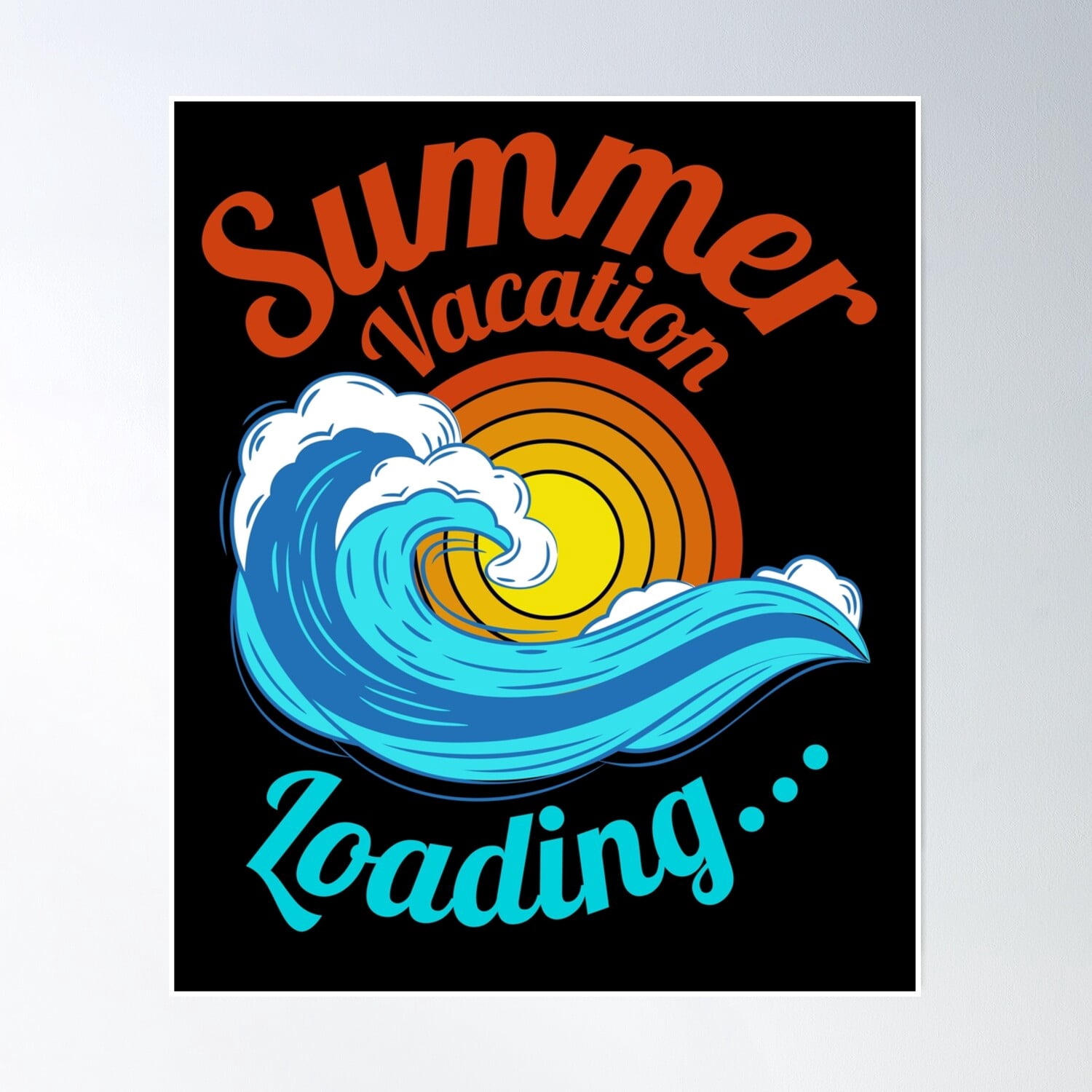 Bloom Theory Summer Vacation Loading Poster Wall Art, Modern Wall Decor ...