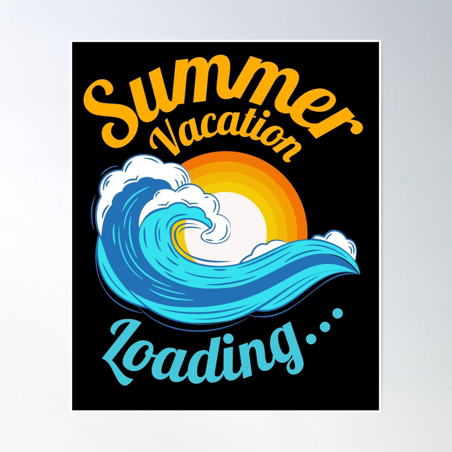 Bloom Theory Summer Vacation Loading Poster Wall Art, Modern Wall Decor ...