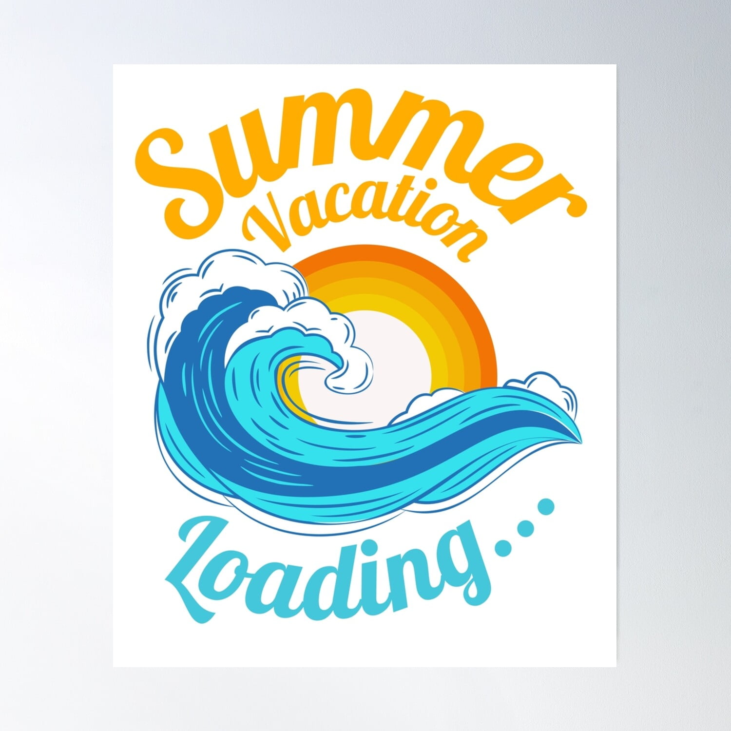 Bloom Theory Summer Vacation Loading Poster Wall Art, Modern Wall Decor ...