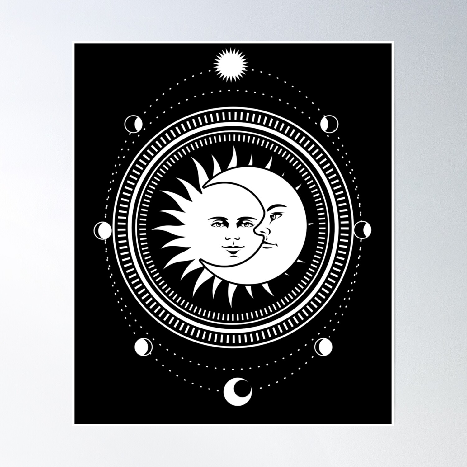 Bloom Theory Sun And Moon Poster Wall Art, Modern Wall Decor, 12x18 ...