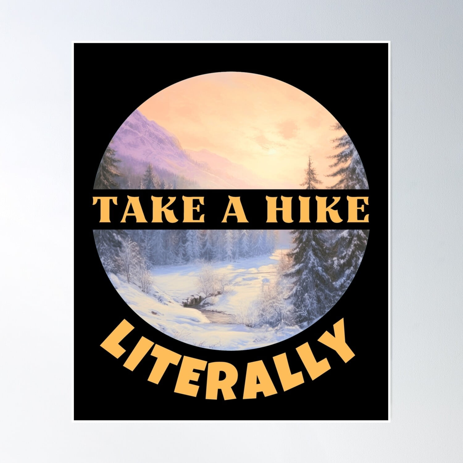 Bloom Theory Take A Hike, Literally. Awesome Hiking Poster Wall Art, Modern Wall Decor, 24x36 ...