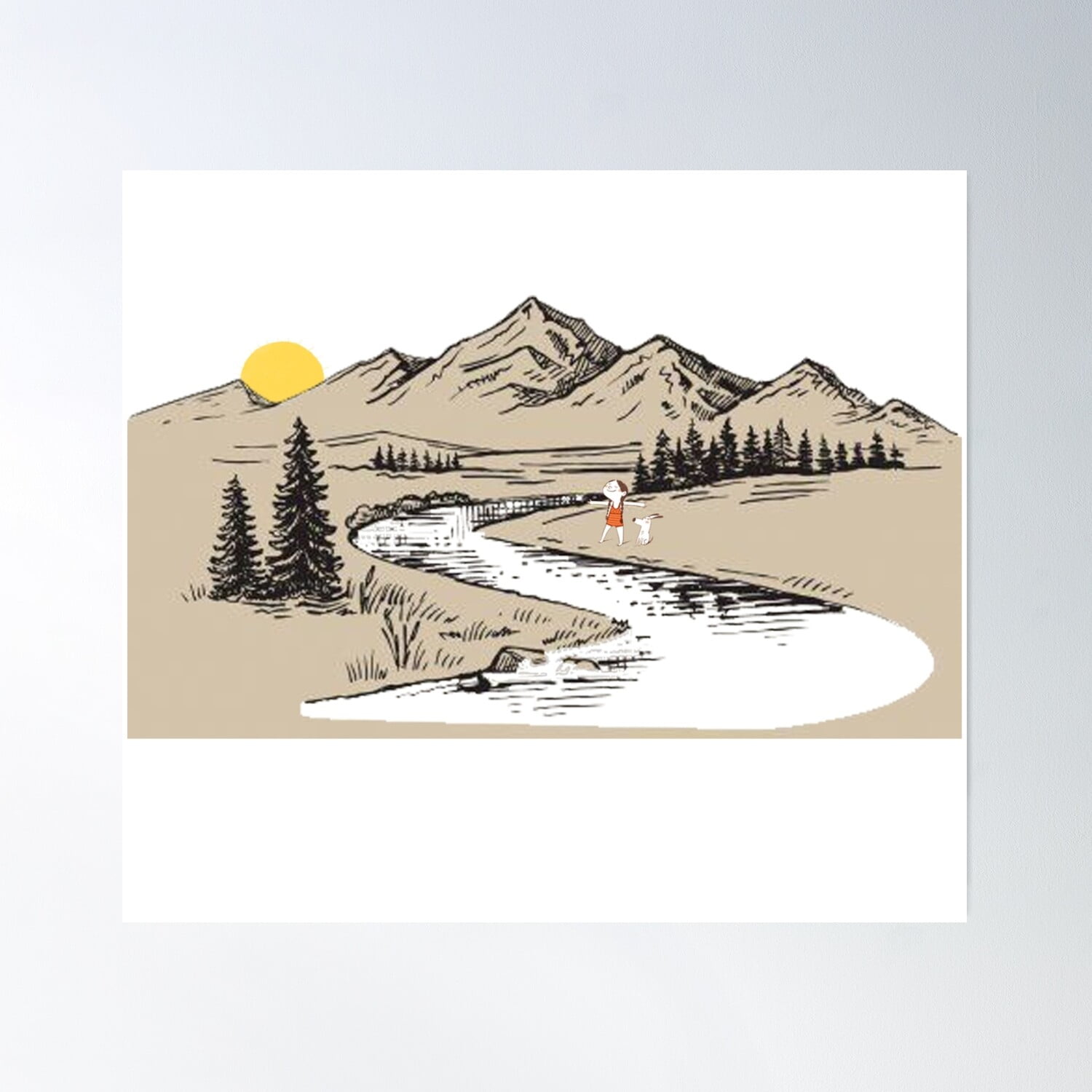 Bloom Theory The Alps-Mountains Poster Wall Art, Modern Wall Decor ...