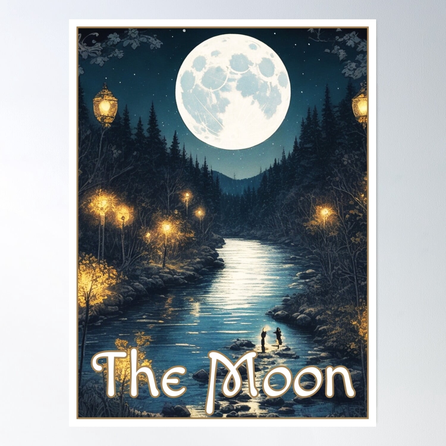 Bloom Theory The Moon Lake Reflection Major Arcana Card Quiet Night ...