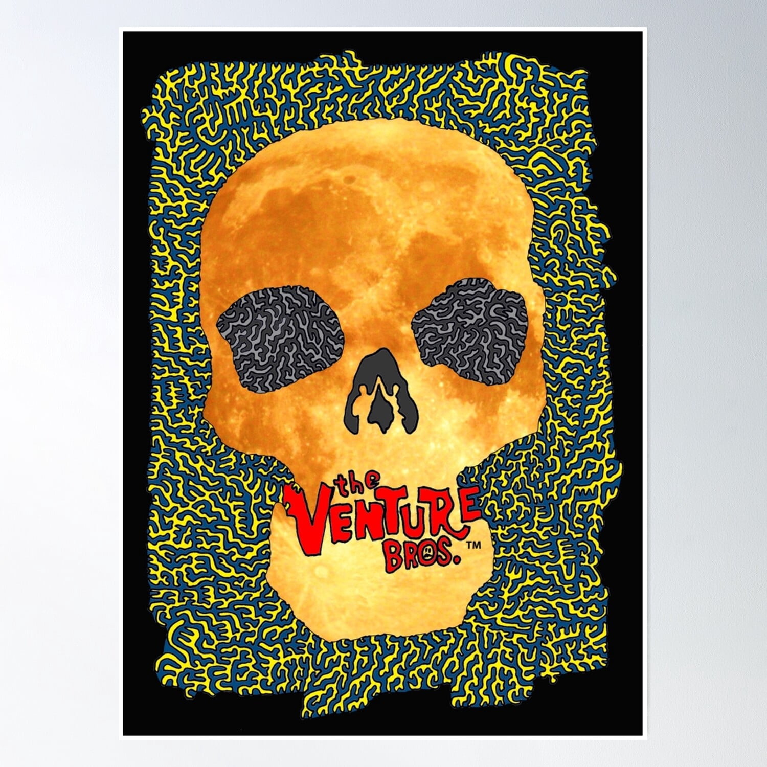 Bloom Theory The Venture Bros Logo - Moon Skull Poster Wall Art, Modern ...