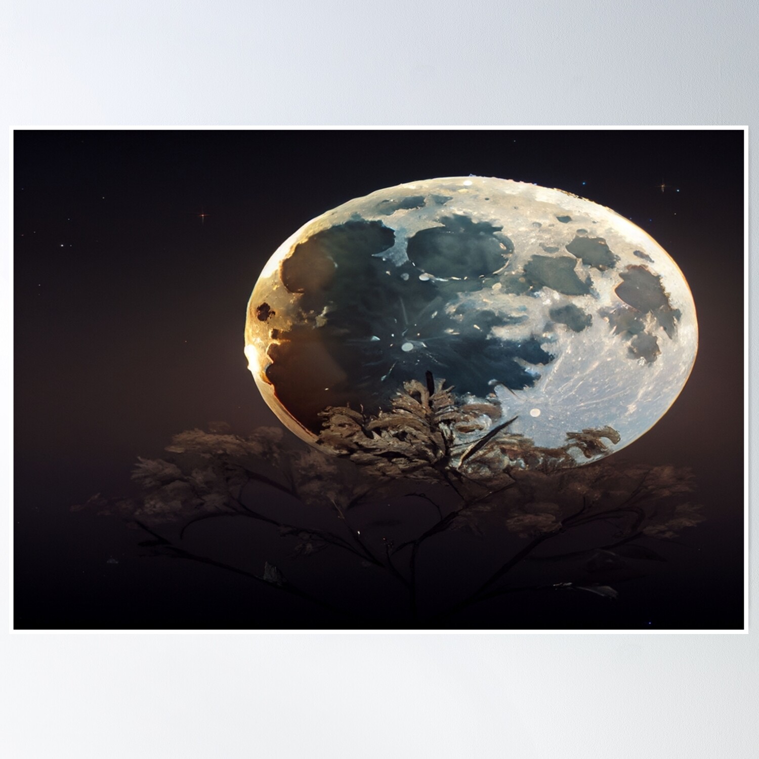 Bloom Theory Unwind With The Moon And Relax Into Space Poster Wall Art ...