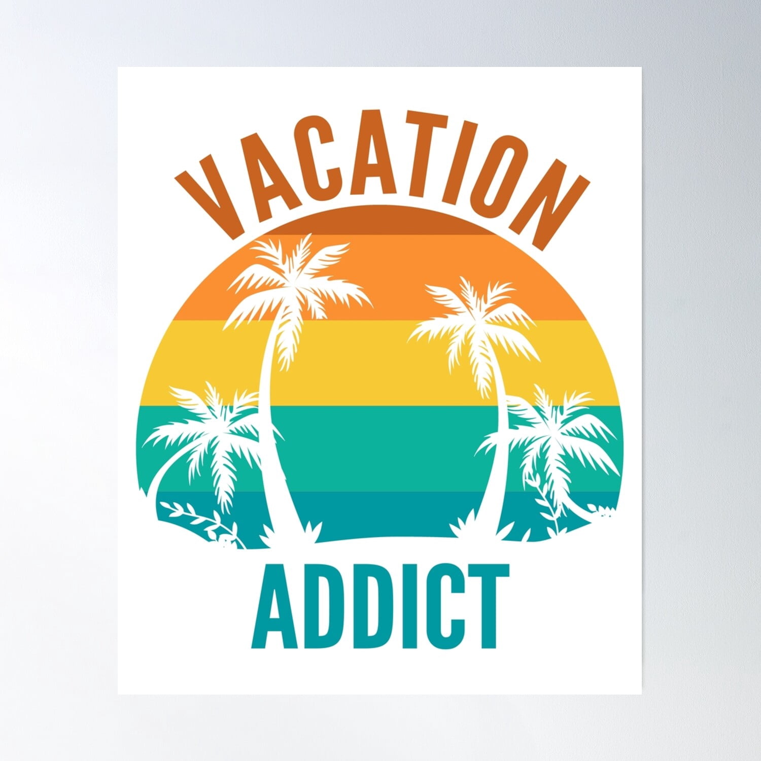 Bloom Theory Vacation Addict Poster Wall Art, Modern Wall Decor, 8x12 ...