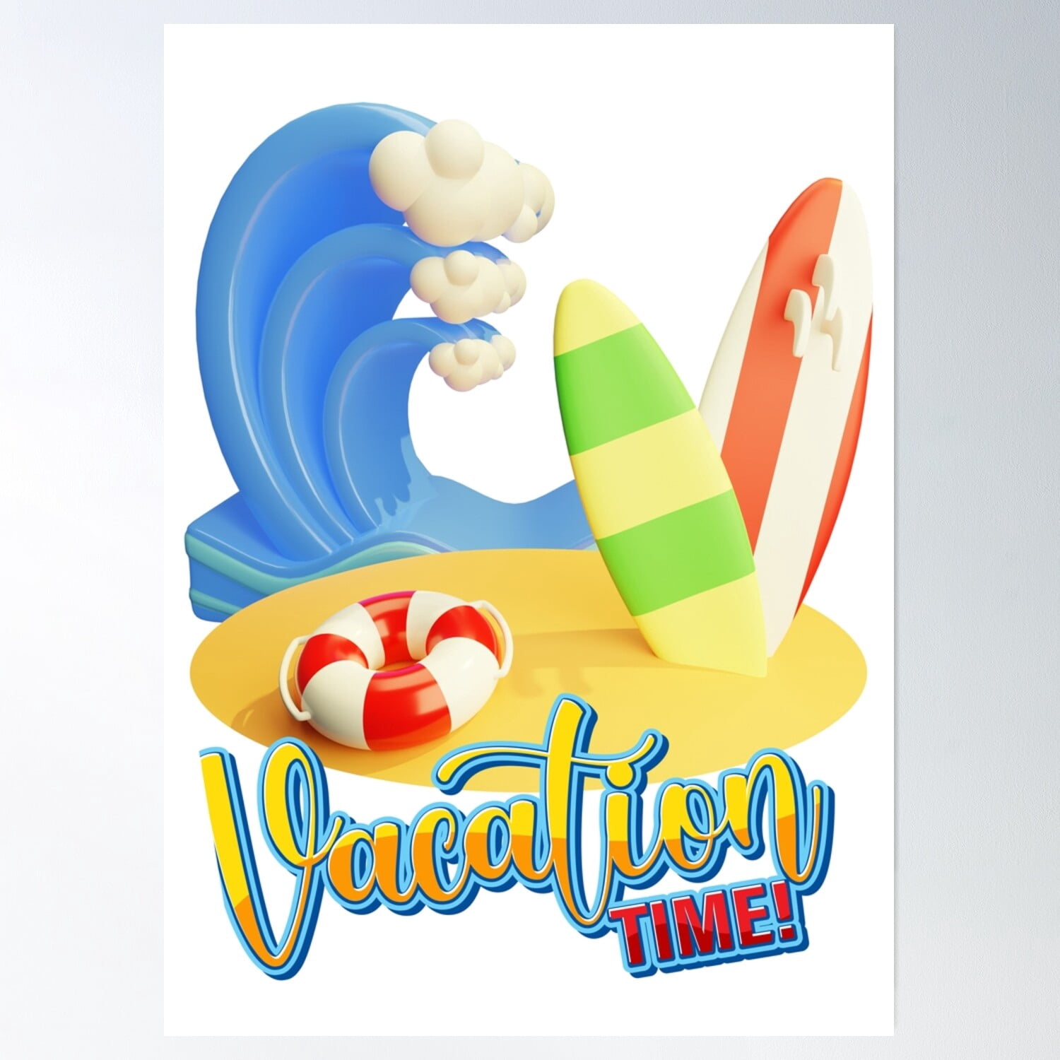 Bloom Theory Vacation Time Poster Wall Art, Modern Wall Decor, 8x12 ...