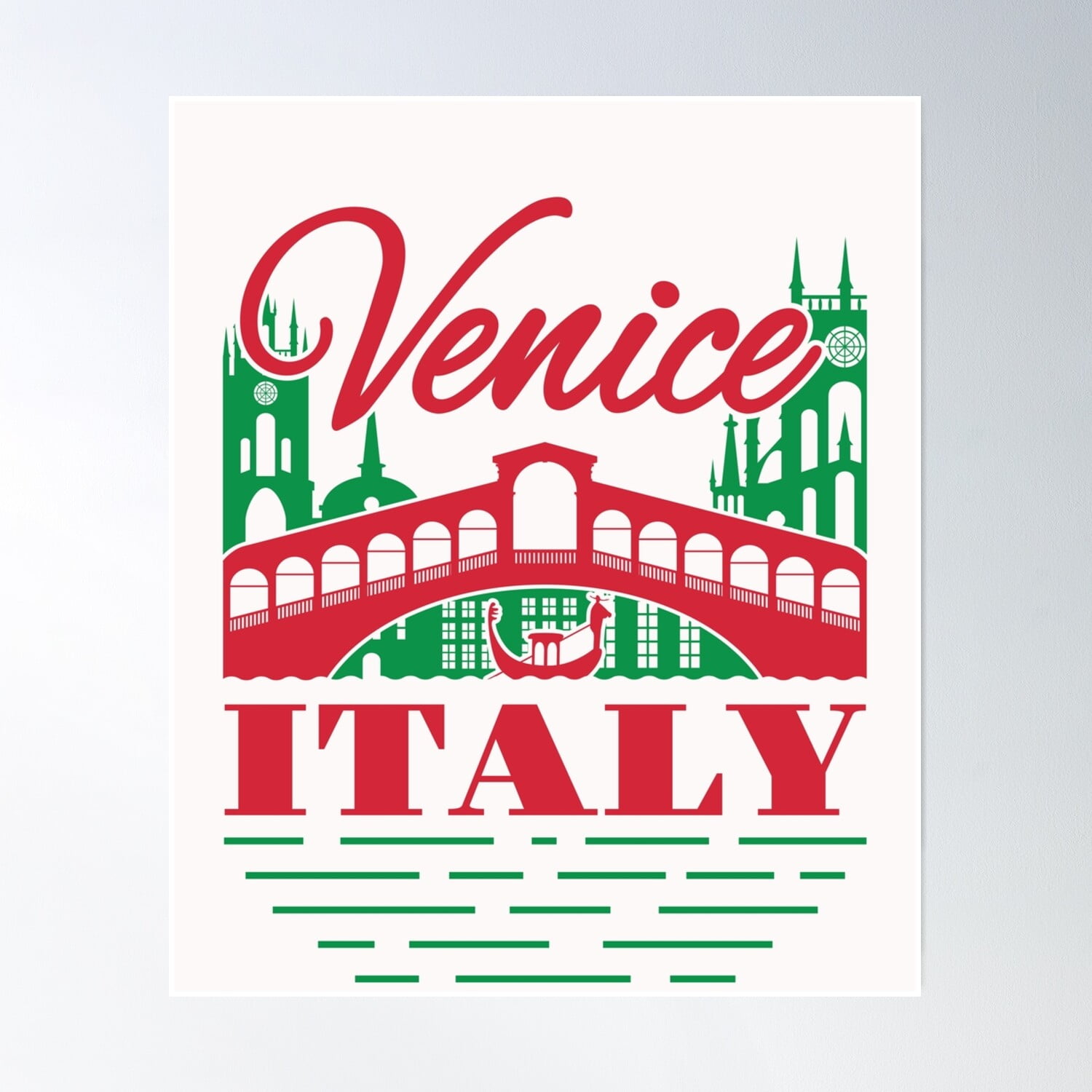 Bloom Theory Venice Italy Rialto Bridge Poster Wall Art, Modern Wall ...