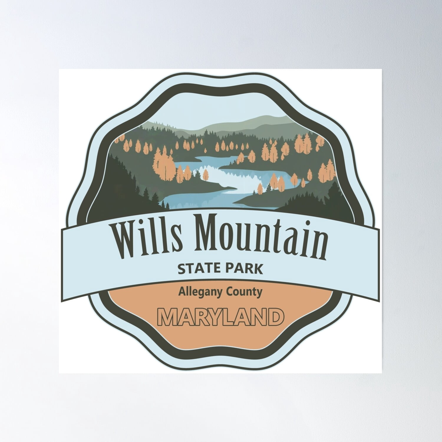 Bloom Theory Wills Mountain State Park Allegany County Poster Wall Art ...