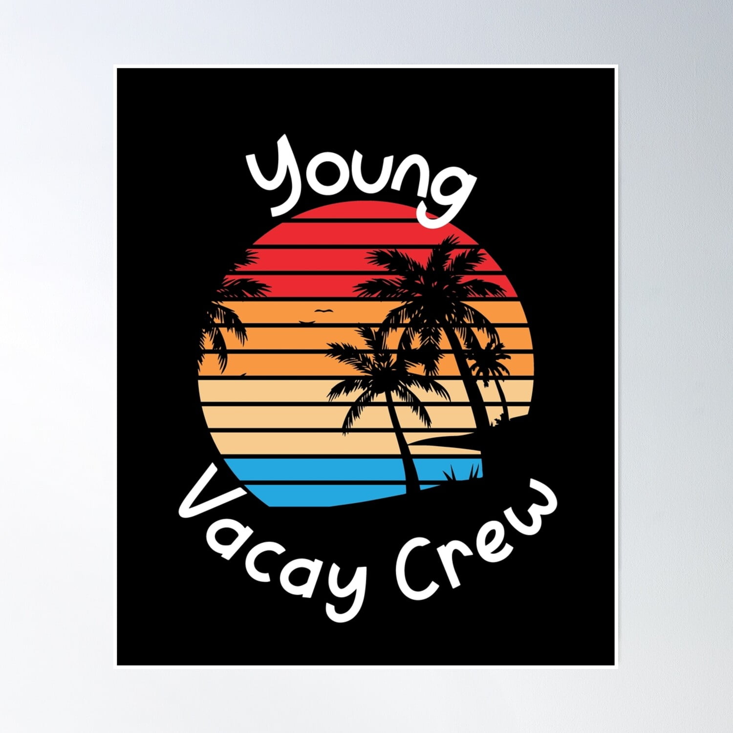 Bloom Theory Young Vacay Crew Young Family Vacation Poster Wall Art ...