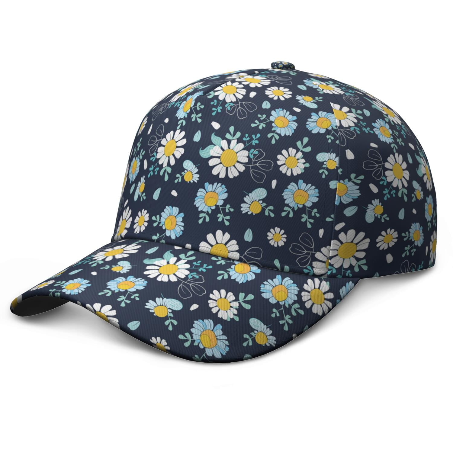 Bloom and Wildflower Baseball Cap – Boho Daisy Print Adjustable Dad Hat ...
