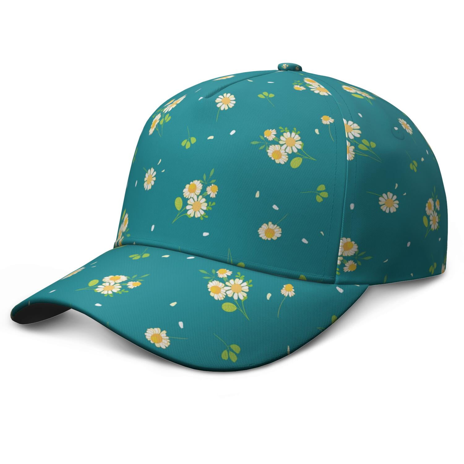 Bloom and Wildflower Baseball Cap – Boho Daisy Print Adjustable Dad Hat ...