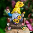 Bloom with Joy Sunflower Gnome 10" Garden Statue Figurine with Guitar ...