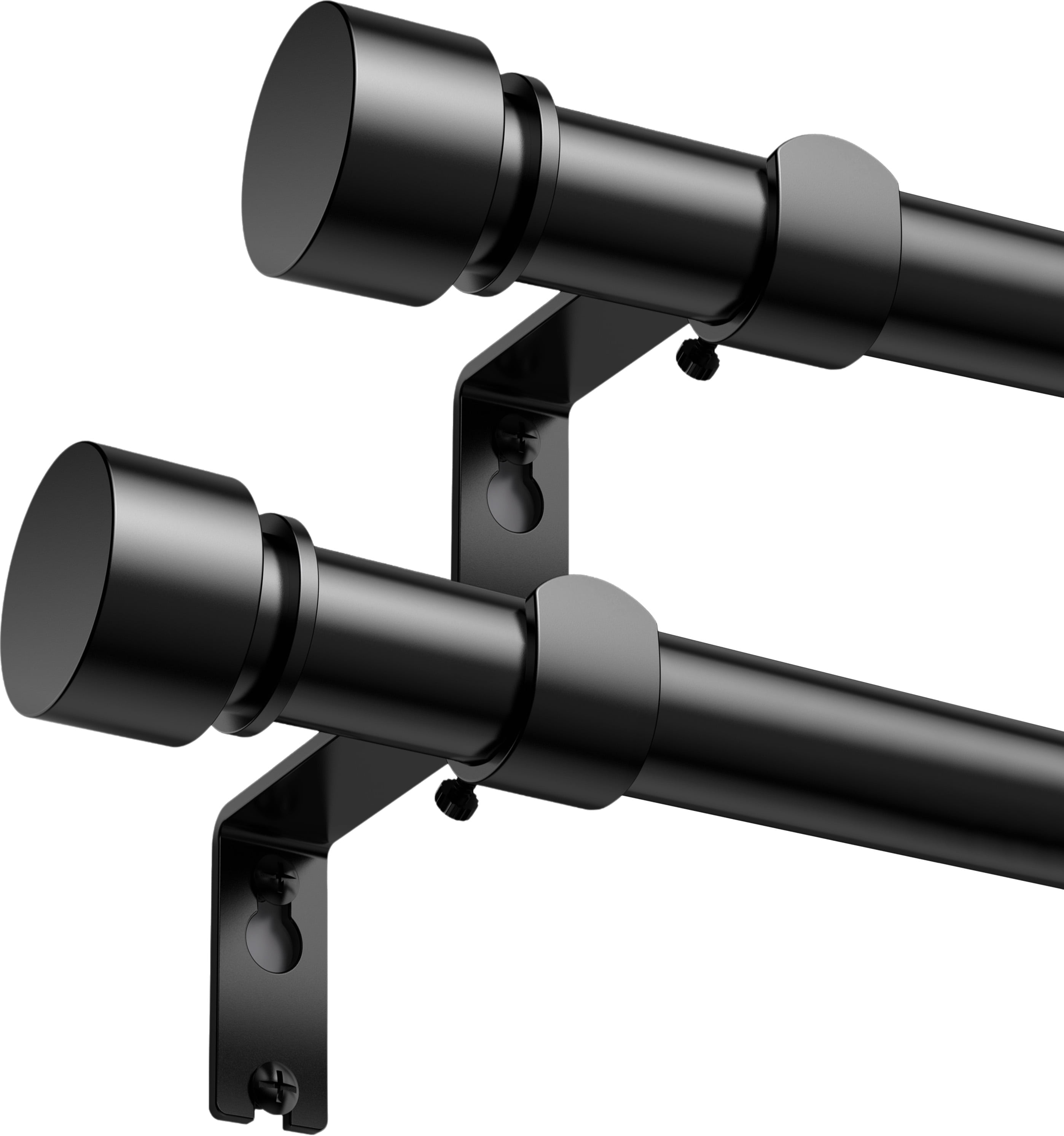 BloomFlower 2 Pack Curtain Rods 48-84 Inch, 93-inch rod Adjustable ...