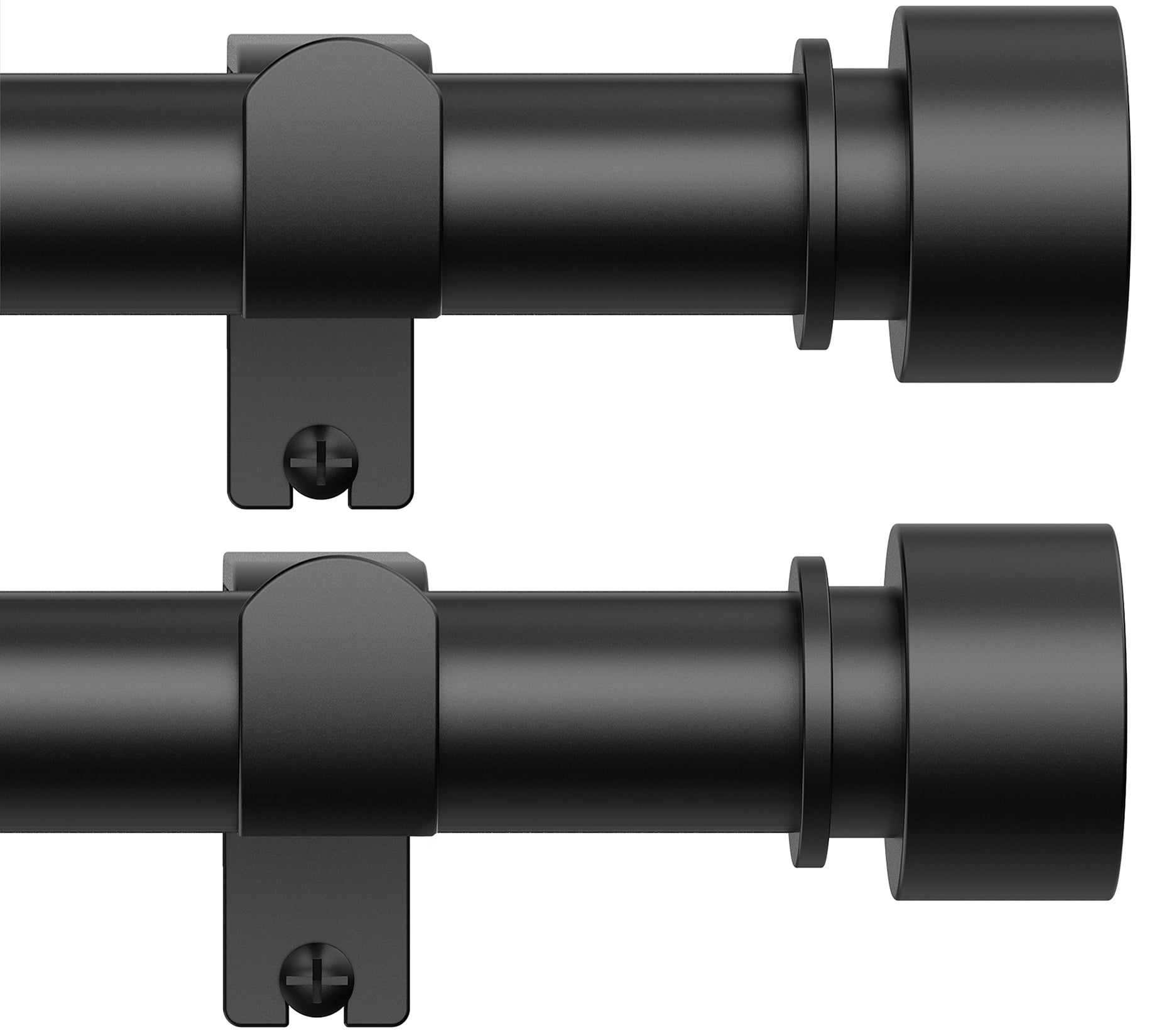 BloomFlower 2 Pack Curtain Rods 48-84 Inch, 93-inch rod Adjustable ...