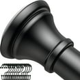 BloomFlower Rust-Proof Black Shower Rod, 43-72 Inches, Adjustable ...