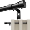 BeautiHaus Curtain Rod, 66-120 Inch Adjustable, 128-Inch Length, Heavy ...