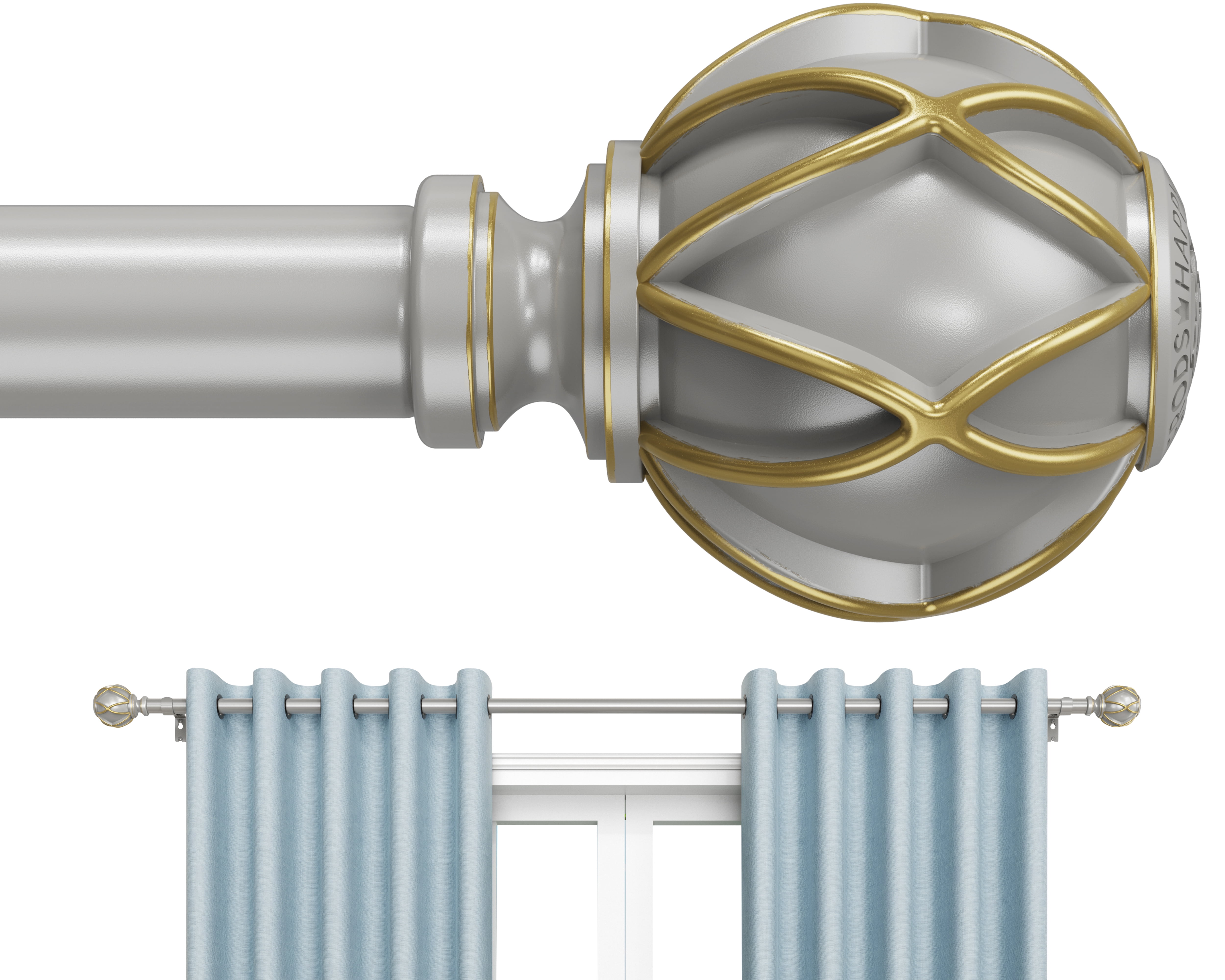 BloomFlower Curtain Rods 18-128 inch, Adjustable Length, Heavy Duty, 7/ ...
