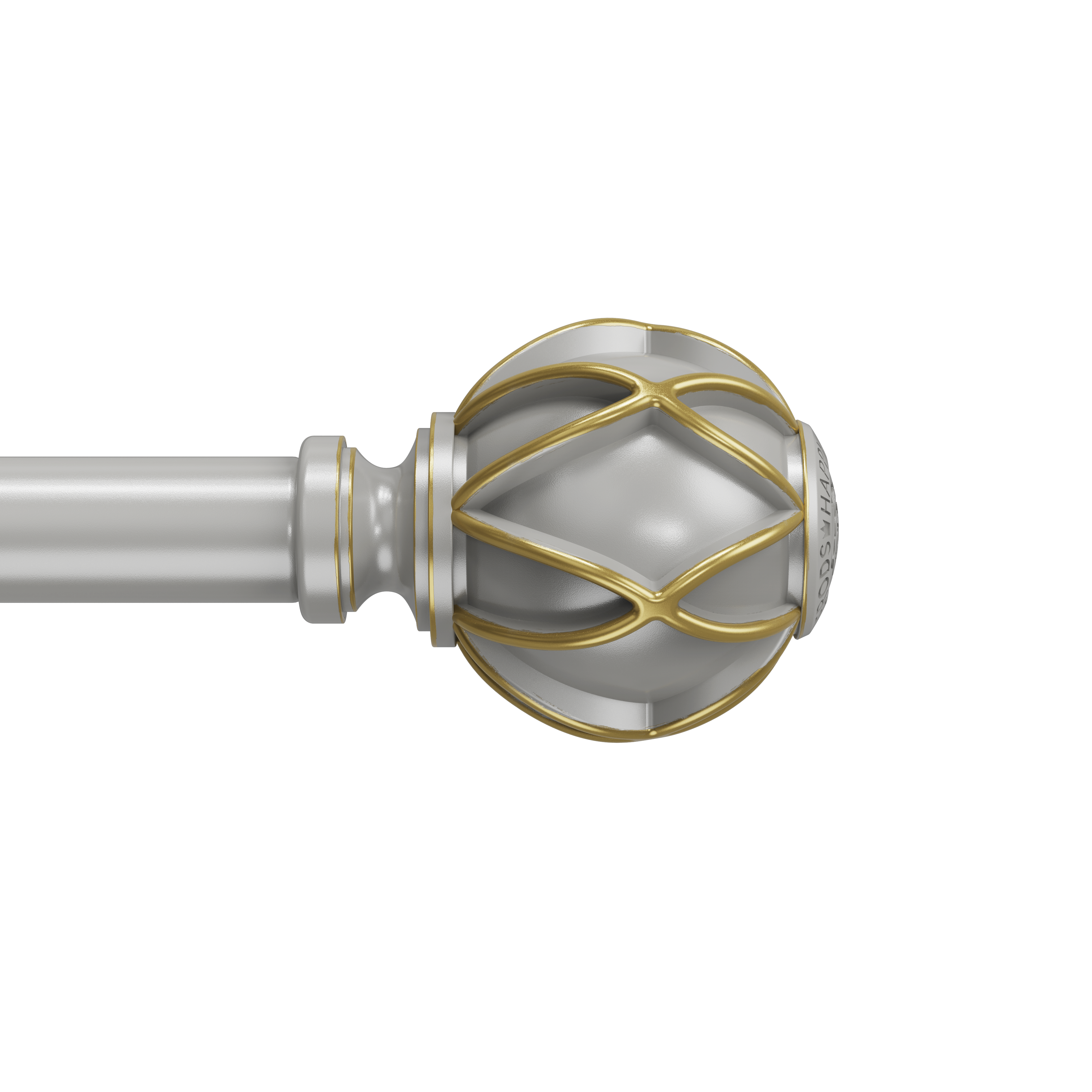 BloomFlower Silver Curtain Rod,1 inch, Drapery Rod 20 to 70 inch, 5.8 ...