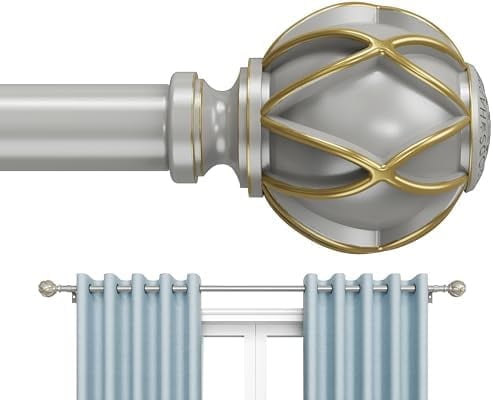 BloomFlower Curtain Rods for Windows 20 to 245 Inches, Adjustable ...