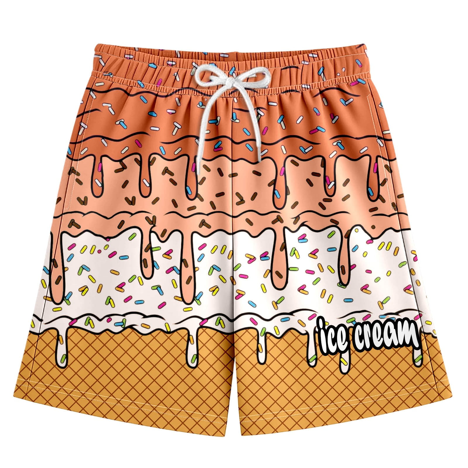 BloomJoy Big Kid 2-14T Ice Cream Shorts Boy Girl Summer Beach Preppy ...